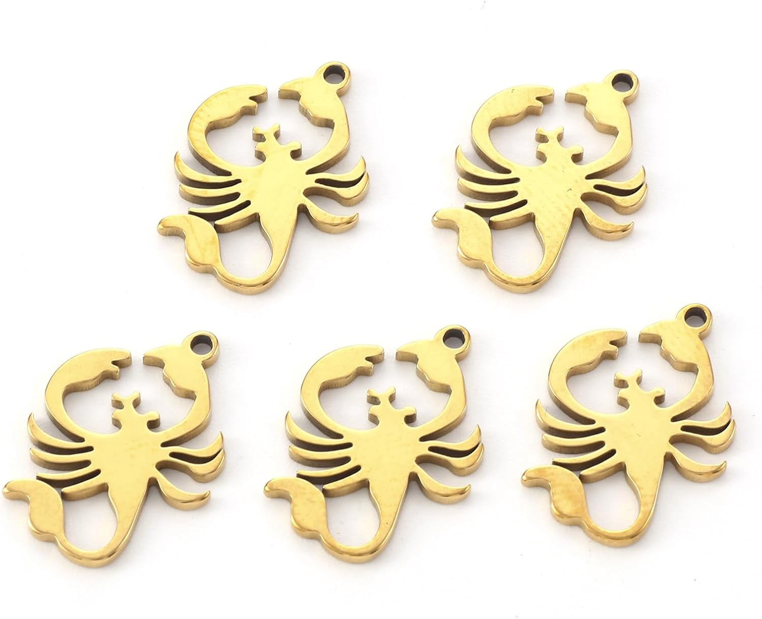 10Pcs Scorpion Charms PVD Vacuum Plating 304 Stainless Steel Pendants ...