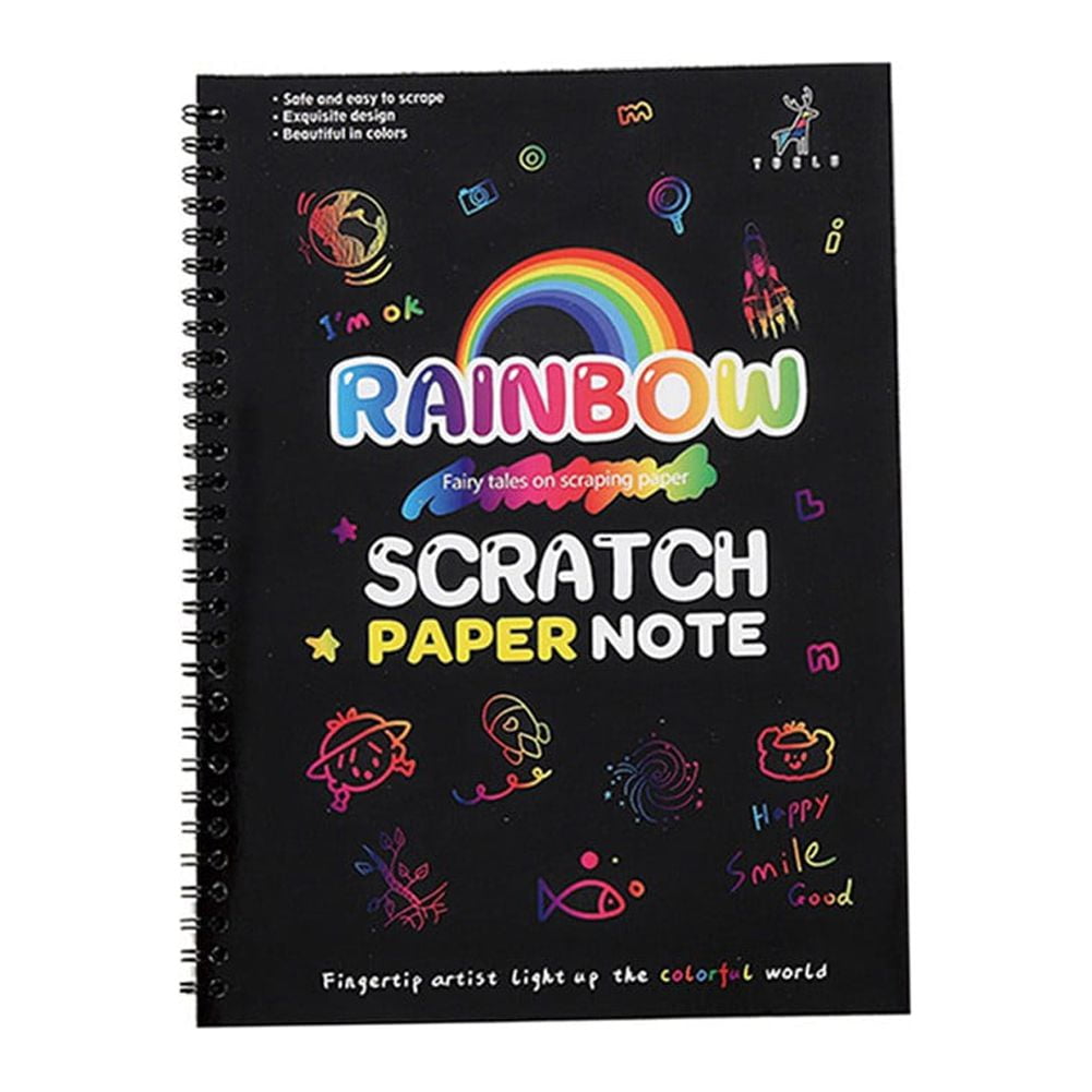 10Pcs Scratch Paper Set Large Size Rainbow Off Scratch Paper Craft For ...