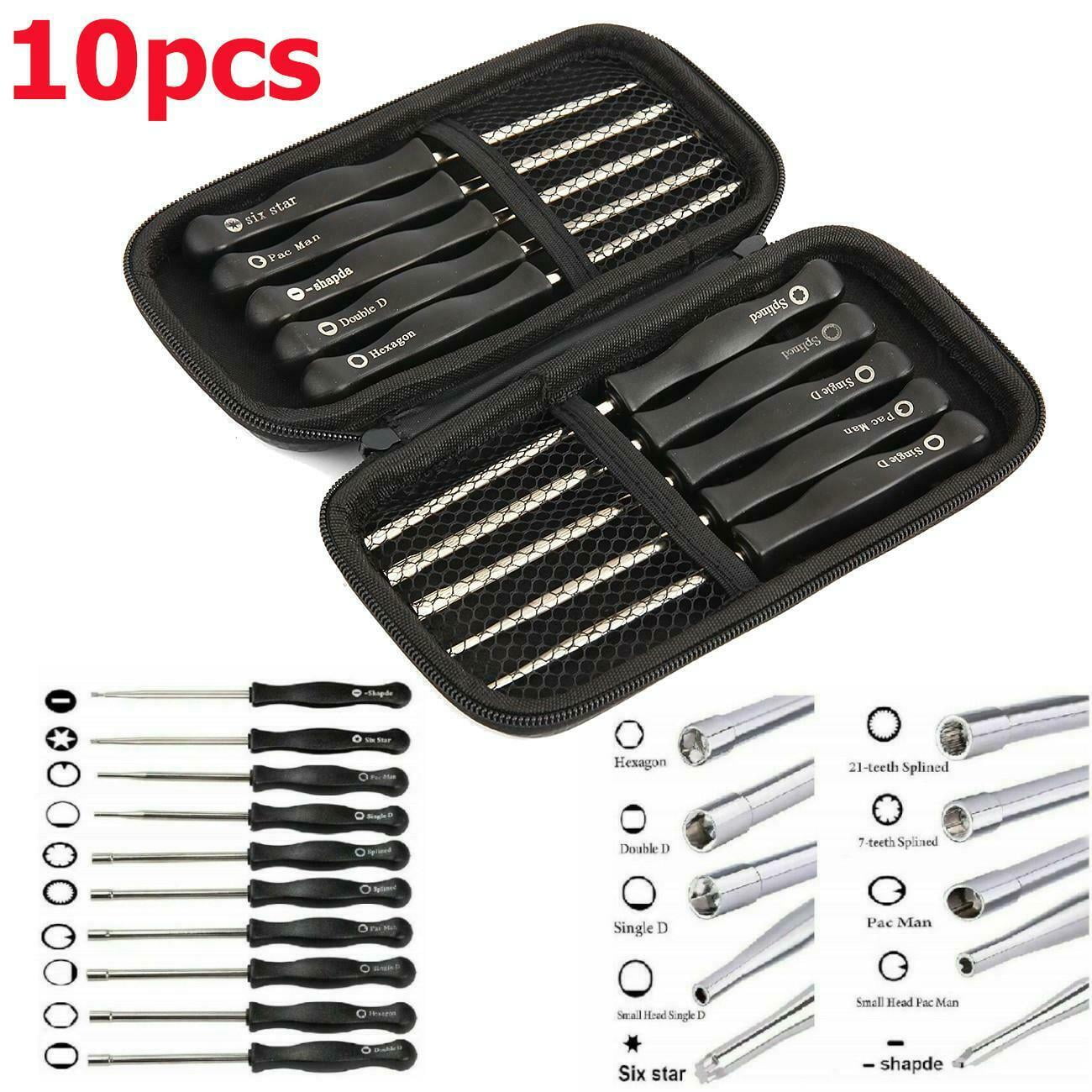 10Pcs Screwdriver Set Adjustment Tool Kit Tune-up Adjusting for Common ...