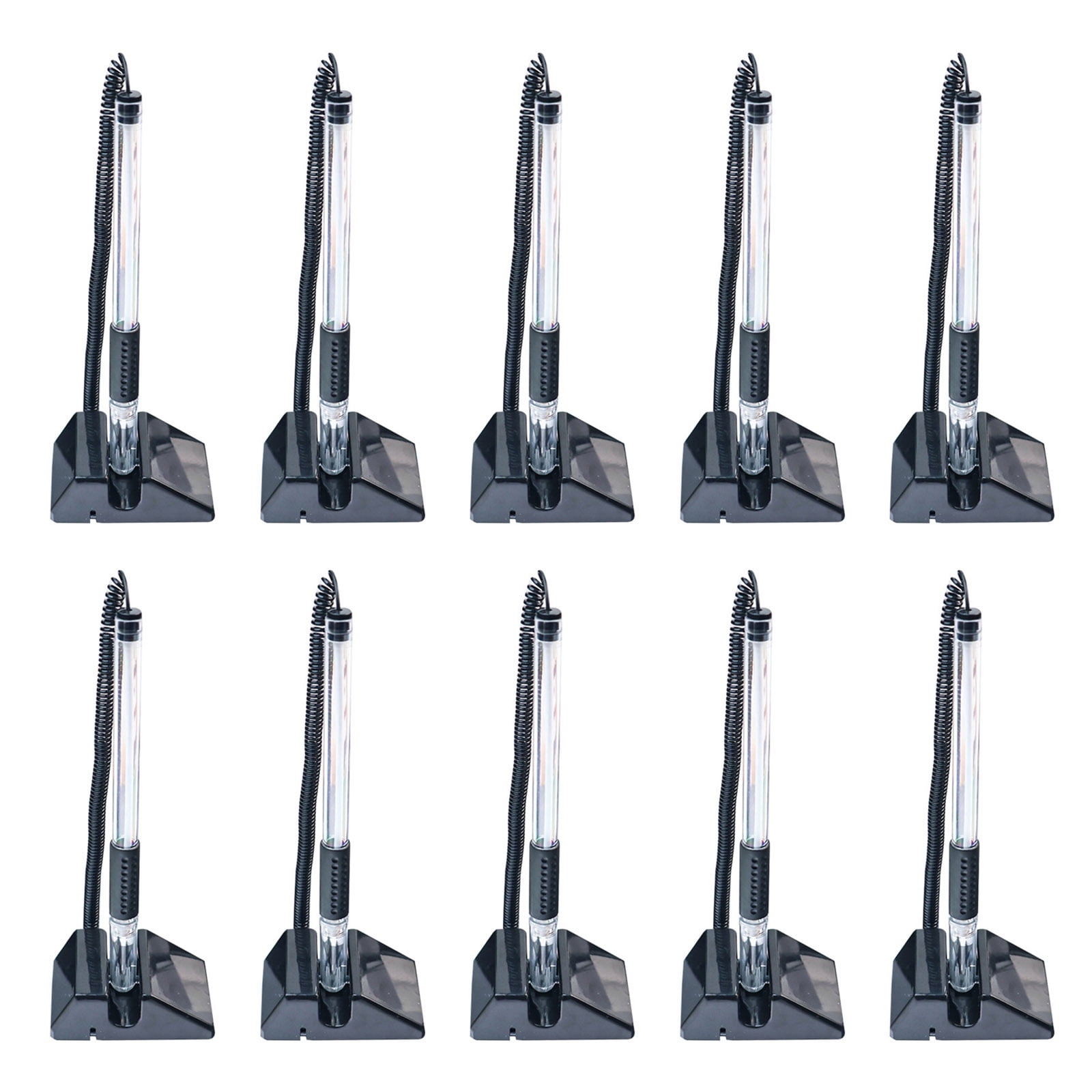 10Pcs Secure Pen with Adhesive Chain and Security Pen Holder, Reception ...