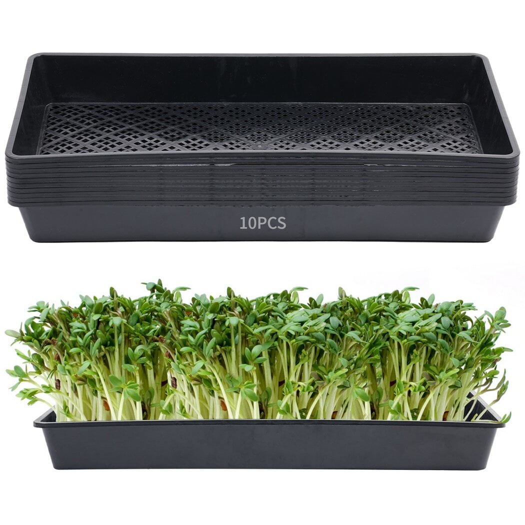 10Pcs Seed Starter Trays, Mesh Bottom Propagation Trays, Microgreens ...