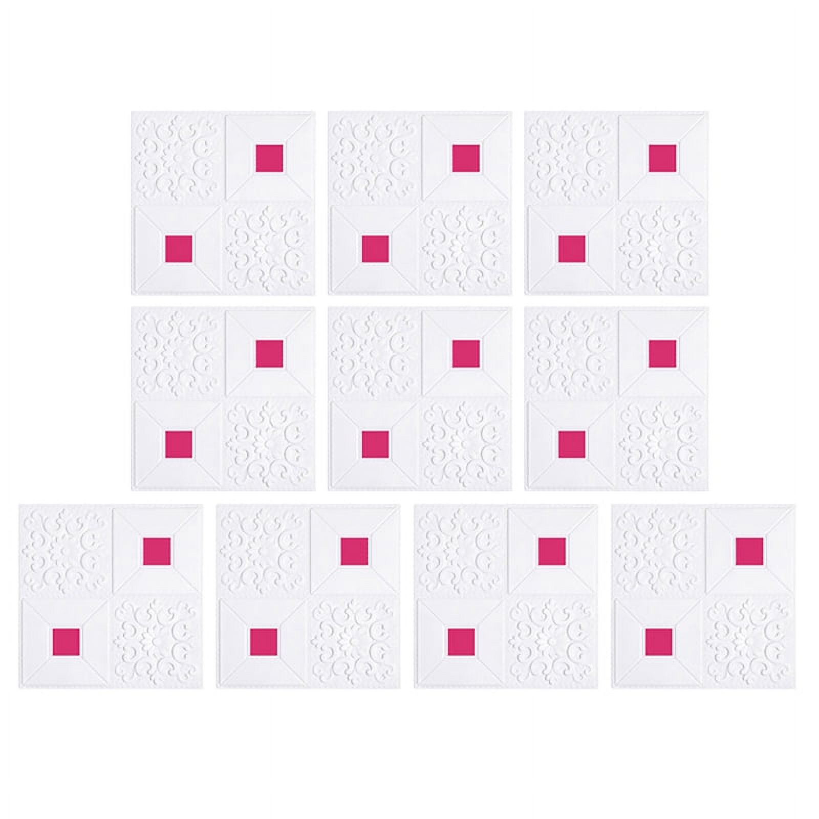 10Pcs Self-adhesive 3D Wall Stickers Stereo Panel Roof Ceiling ...