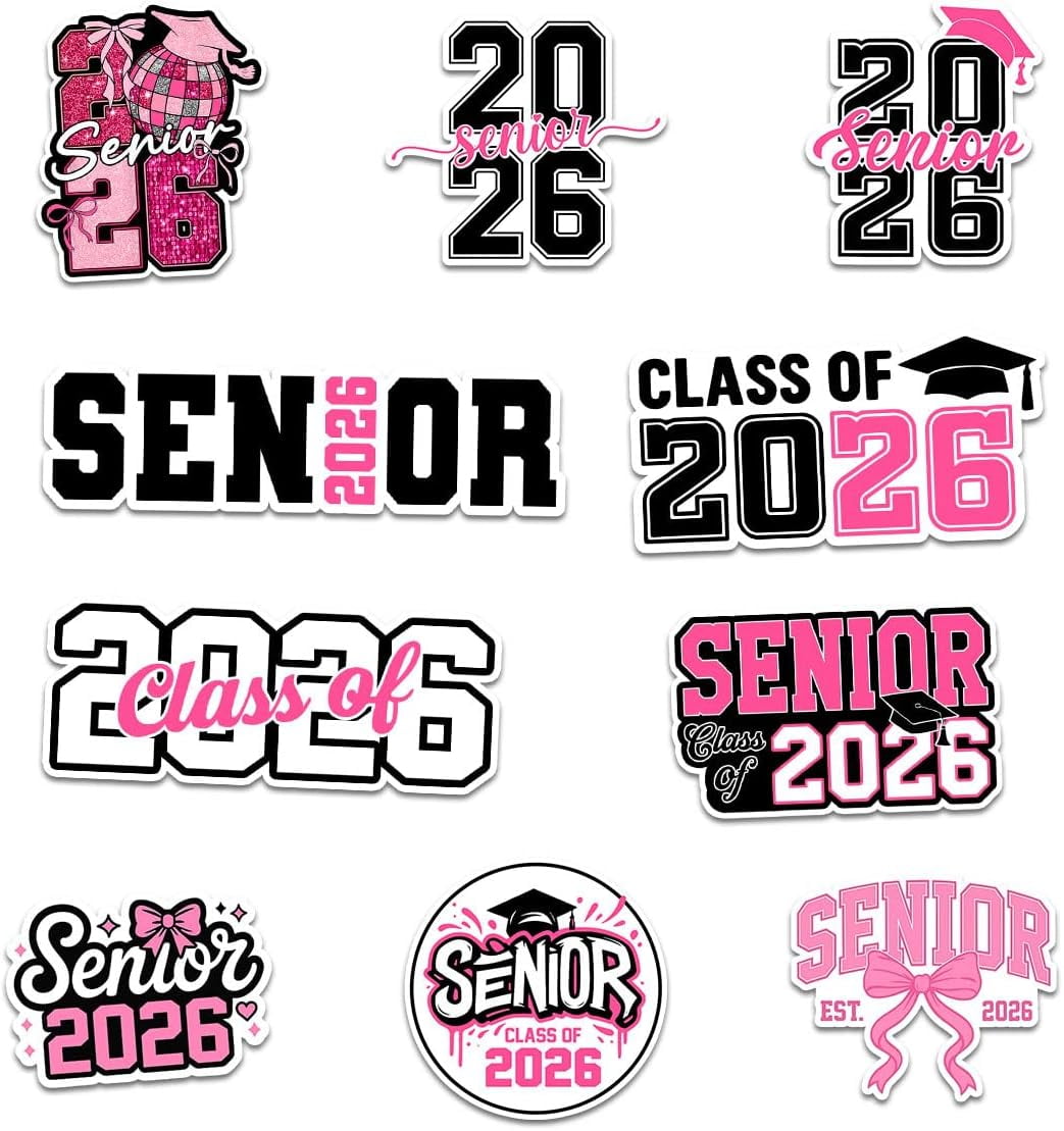 10Pcs Senior 2026 Sticker Pack Cute Girly High School Sticker for ...