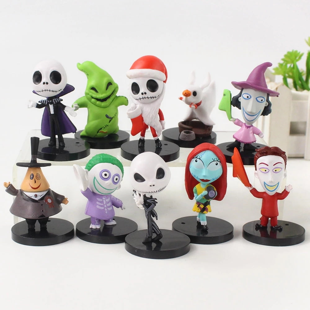 10Pcs/Set Anime Nightmare Before Christmas Cute Jack Skellington and ...
