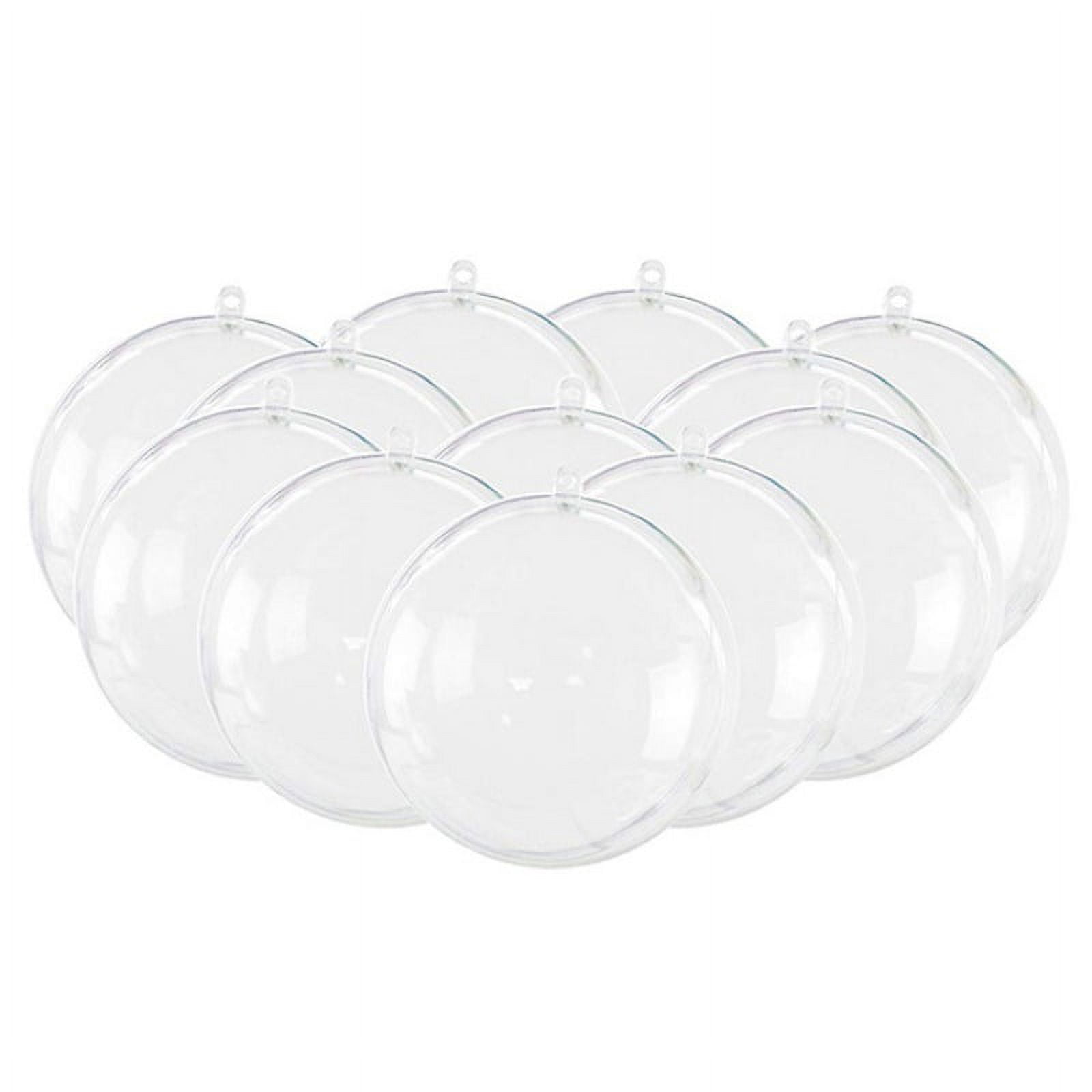 10Pcs/Set Clear Plastic Fillable Baubles Christmas Ball Ornaments DIY ...