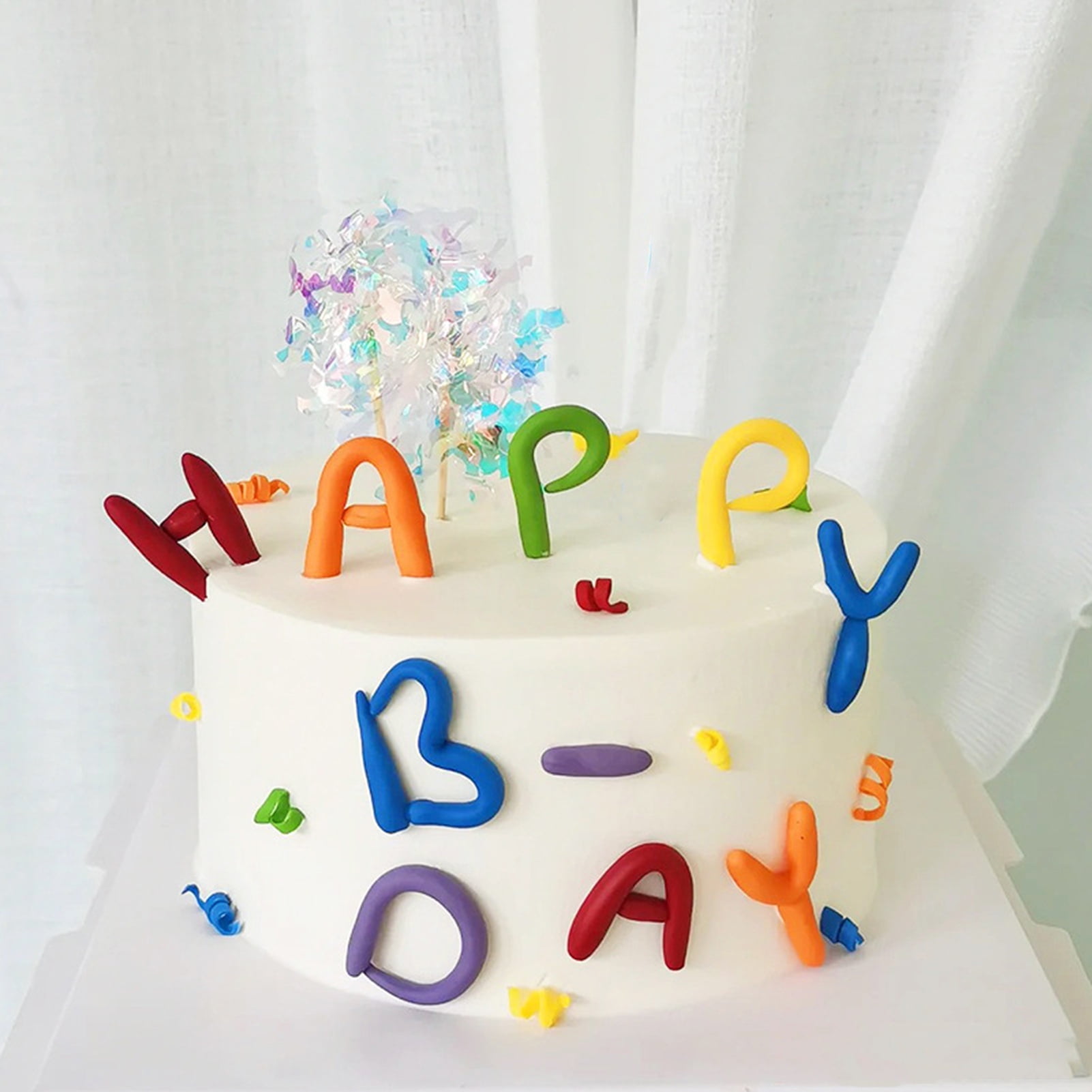 10Pcs/Set Colorful Birthday Happy Letter Decor Soft Rubber Cake ...