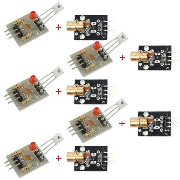 10Pcs/Set Laser Receiver Sensor Module Board KY-008 650nm 5V Laser Sensor Transmitter For ...