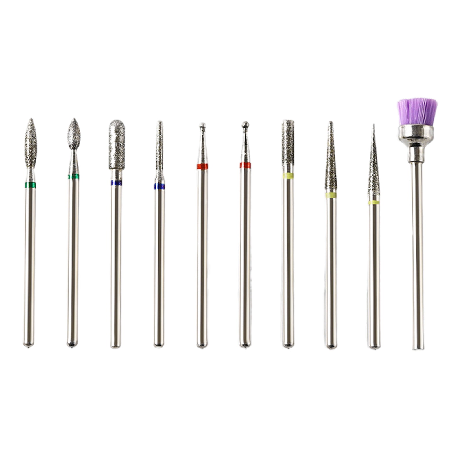 10Pcs/Set Nail Drill Bits, Tungsten Alloy Nail Mill Bits for Nail Gel ...