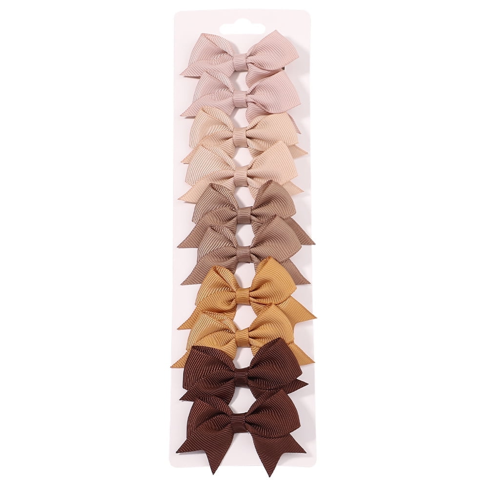 10Pcs/Set New Cute Solid Ribbon Bowknot Hair Clips for Baby Girls ...
