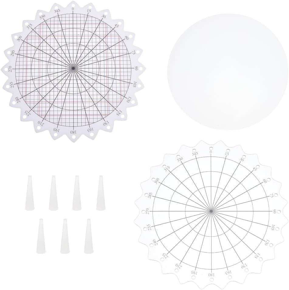 10Pcs/Set Rotating Stamping Platform Clear Acrylic Stamp Spin Tool ...