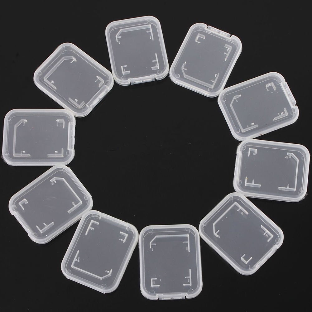 10Pcs/Set SD SDHC Memory Card Transparent Storage Box Protective Case ...
