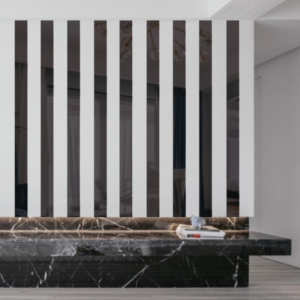 10Pcs/Set Striped Design Mirror Wall Stickers Self Adhesive Wall Line ...