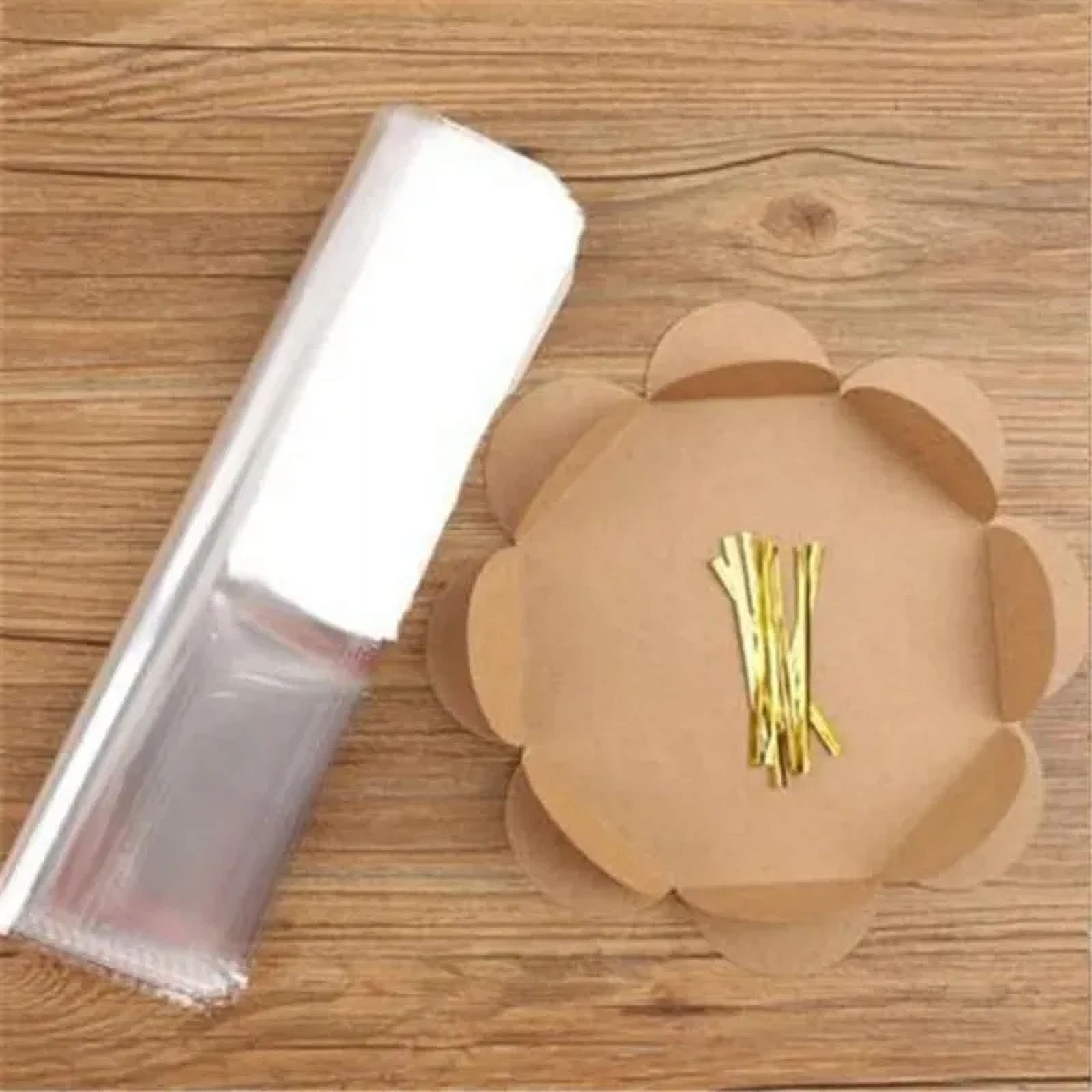 10Pcs/Set Transparent Plastic Cake Packaging Bag Bread Baking Bag with ...