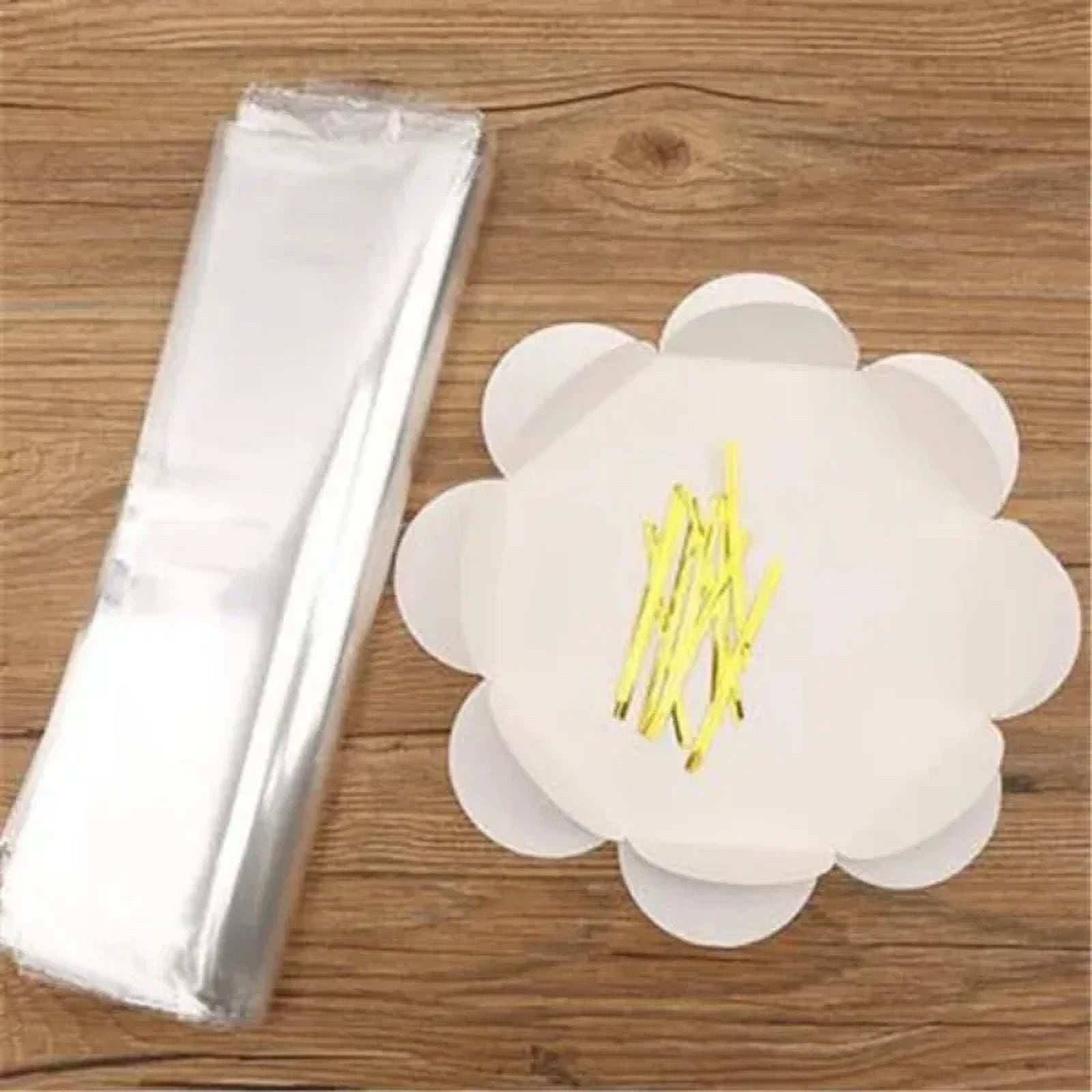 10Pcs/Set Transparent Plastic Cake Packaging Bag Bread Baking Bag with ...