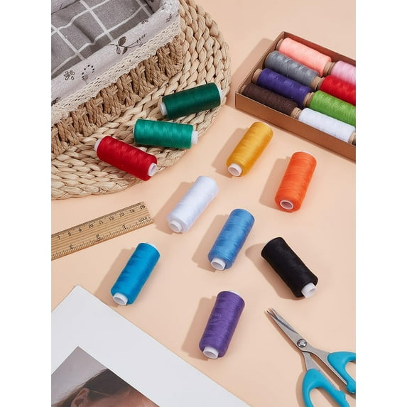 10Pcs Sewing Thread Assortment Polyester Sewing Thread All Purpose Sew ...