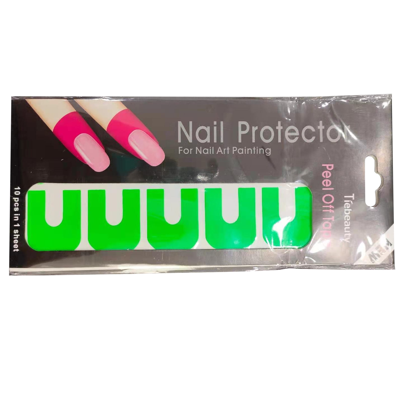 10Pcs/Sheet Plastic Nail Polish Protector, Disposable U-shape Spill ...
