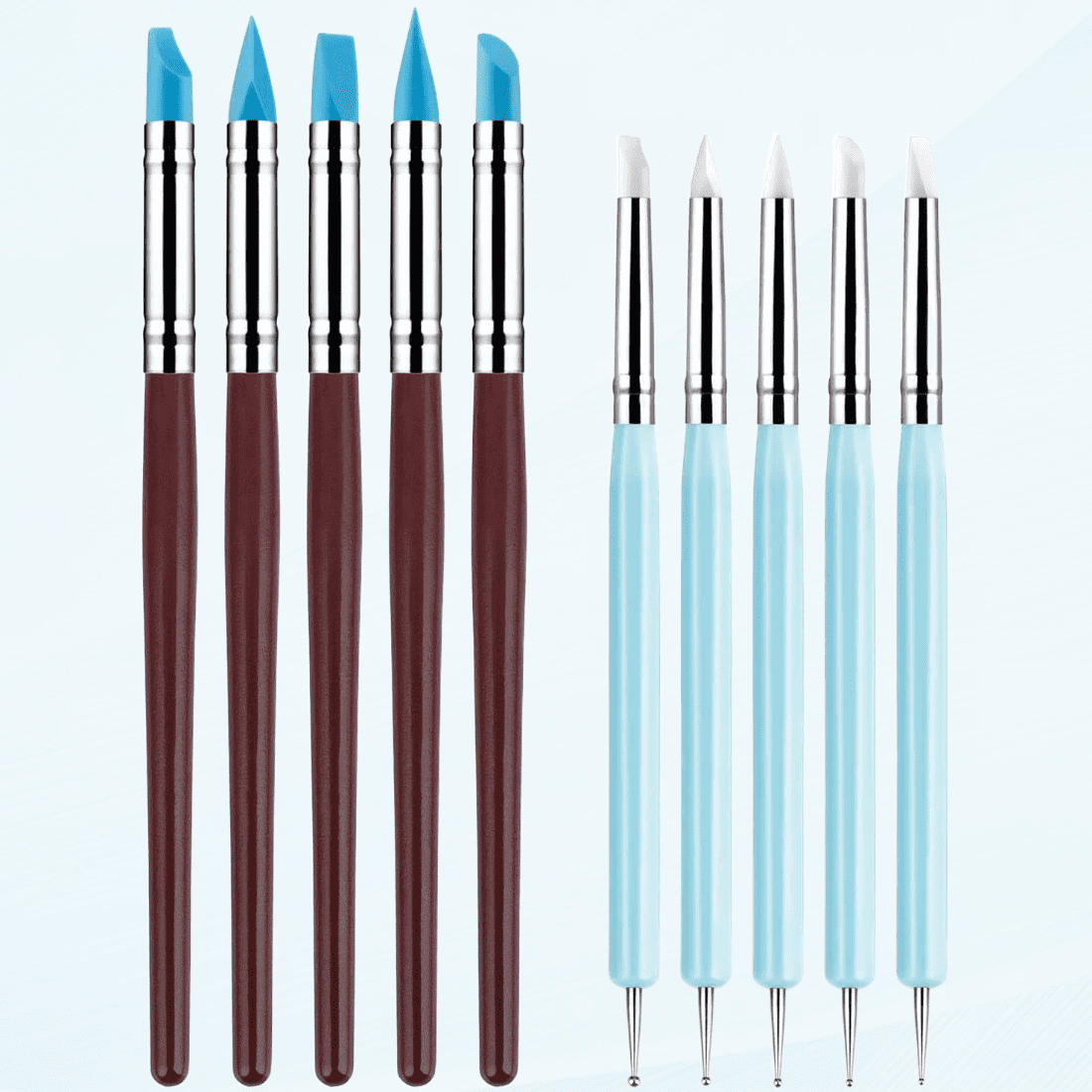 10Pcs Silicone Clay Sculpting Tool, Modeling Dotting Tool& Pottery ...