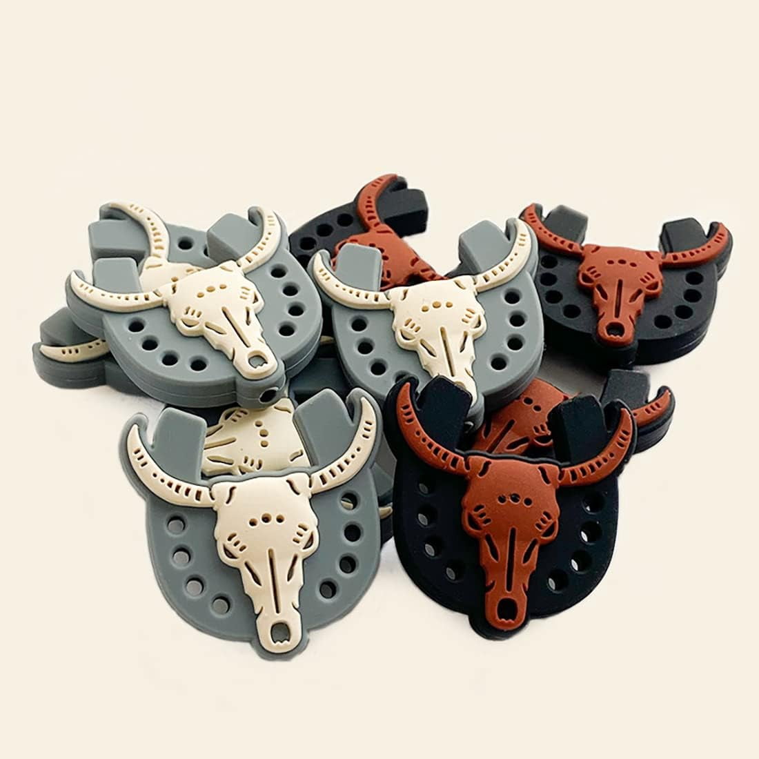 10Pcs Silicone Cow Beads, Cow Head Spacer Beads, Silicone Animal Shaped ...