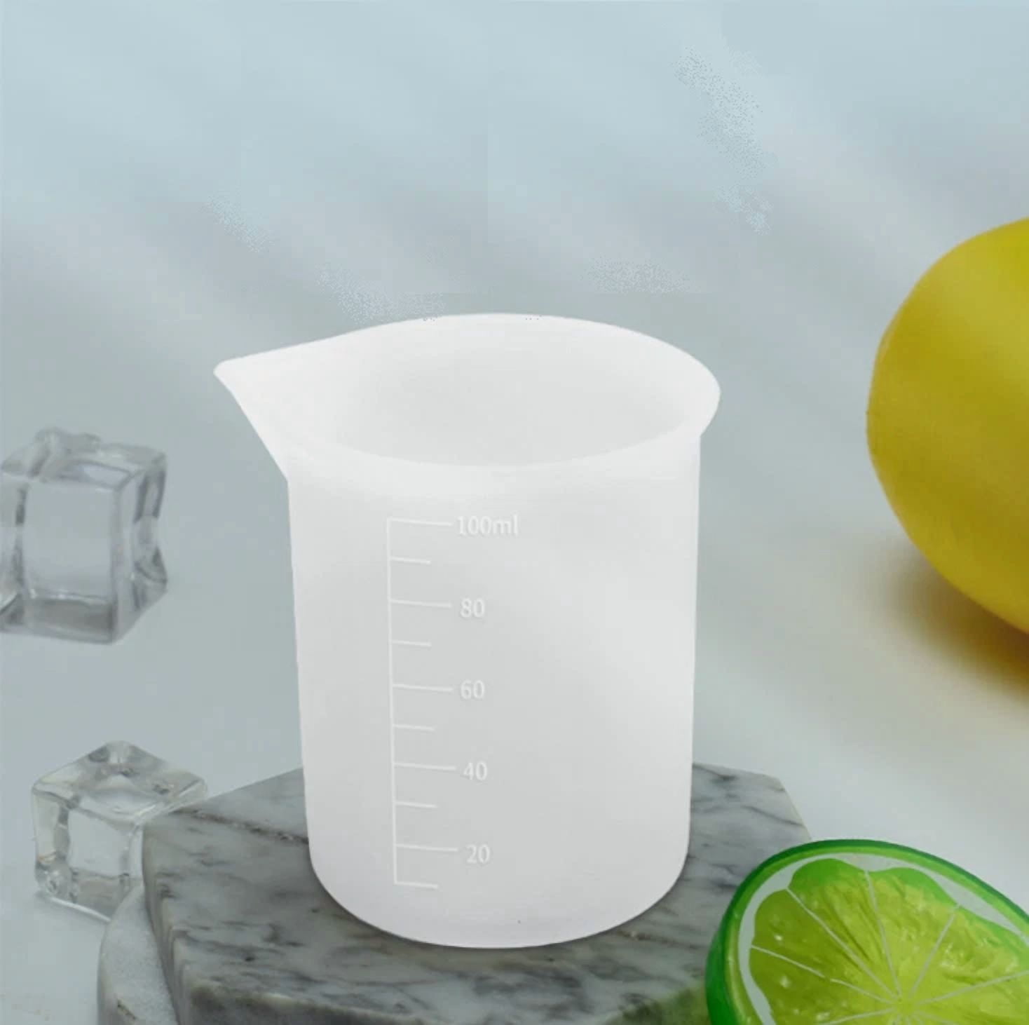 10Pcs Silicone Diy Tool Measuring Cup 100Ml Scale Baking Measuring Cup ...