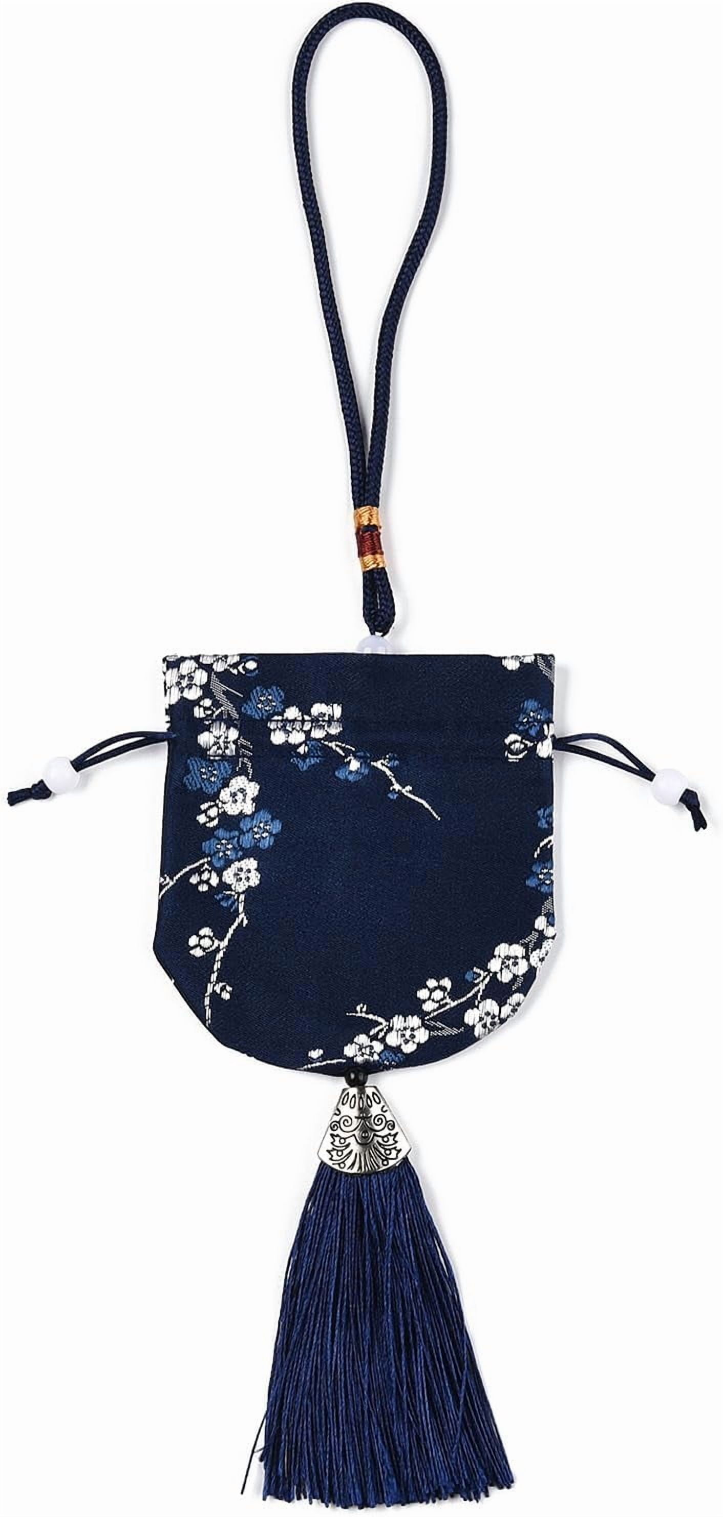 10Pcs Silk Packing Pouches Drawstring Sachets Perfume Bags Prussian ...