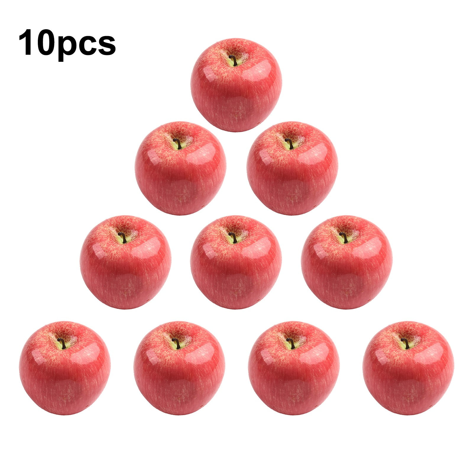 10Pcs Simulation Fruit Plastic Fake Red Apples Artificial Green Apples ...