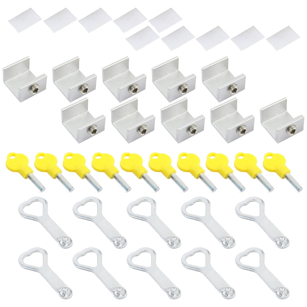 10Pcs Sliding Window lock with Key Sliding Door Frame Restrictor ...