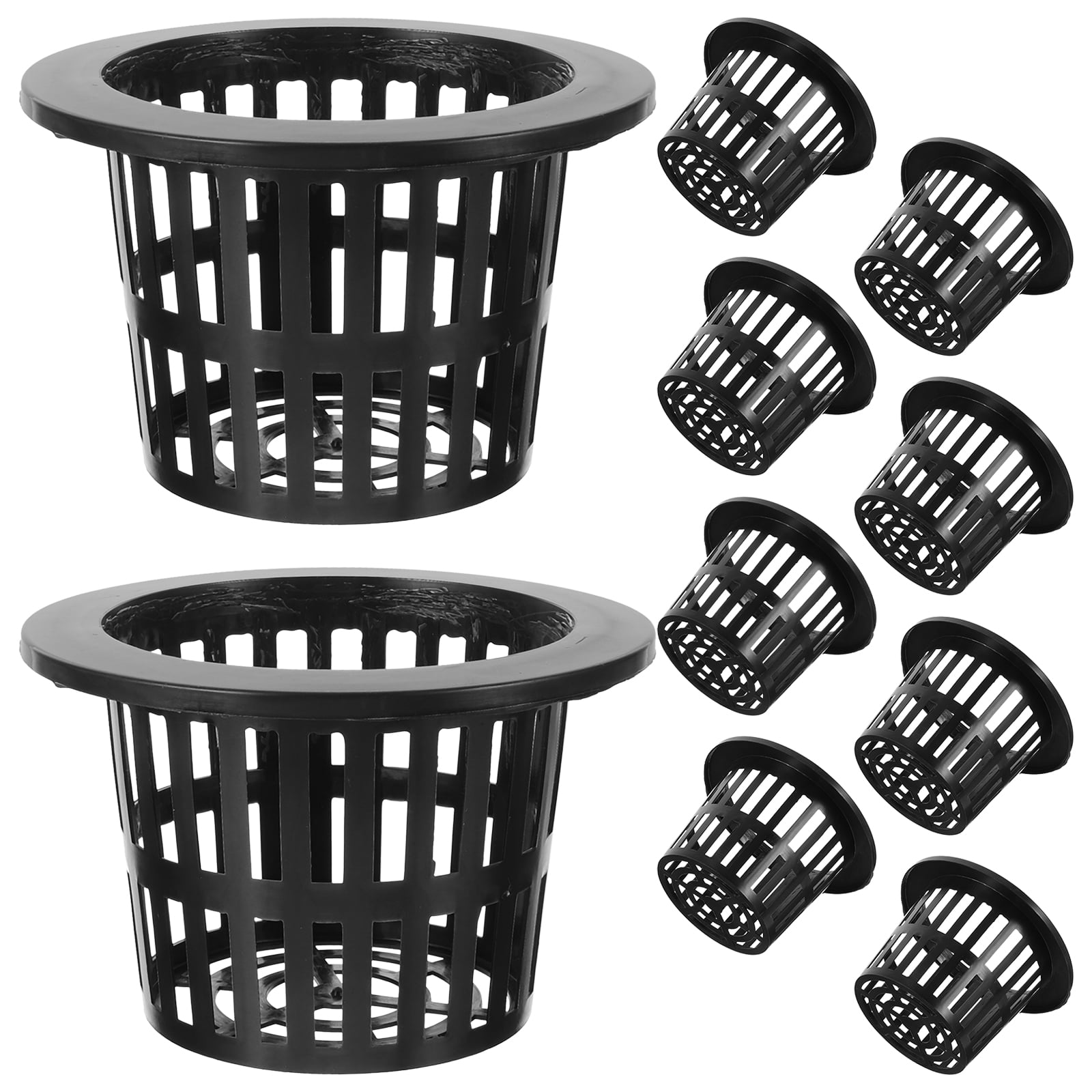 10Pcs Slotted Mesh Net Pots Mesh Planting Cups Plastic Reusable Net ...