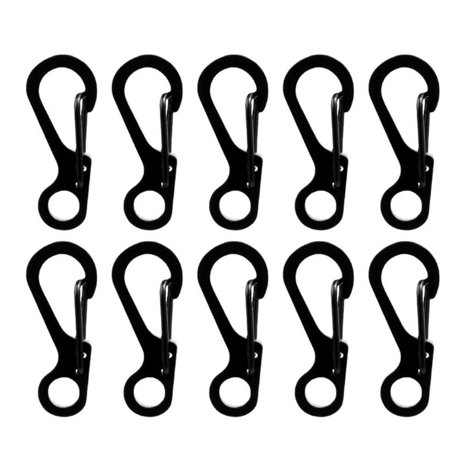 10Pcs Small Carabiner Clip Spring Snapping Hook Clasps Stainless Steels ...