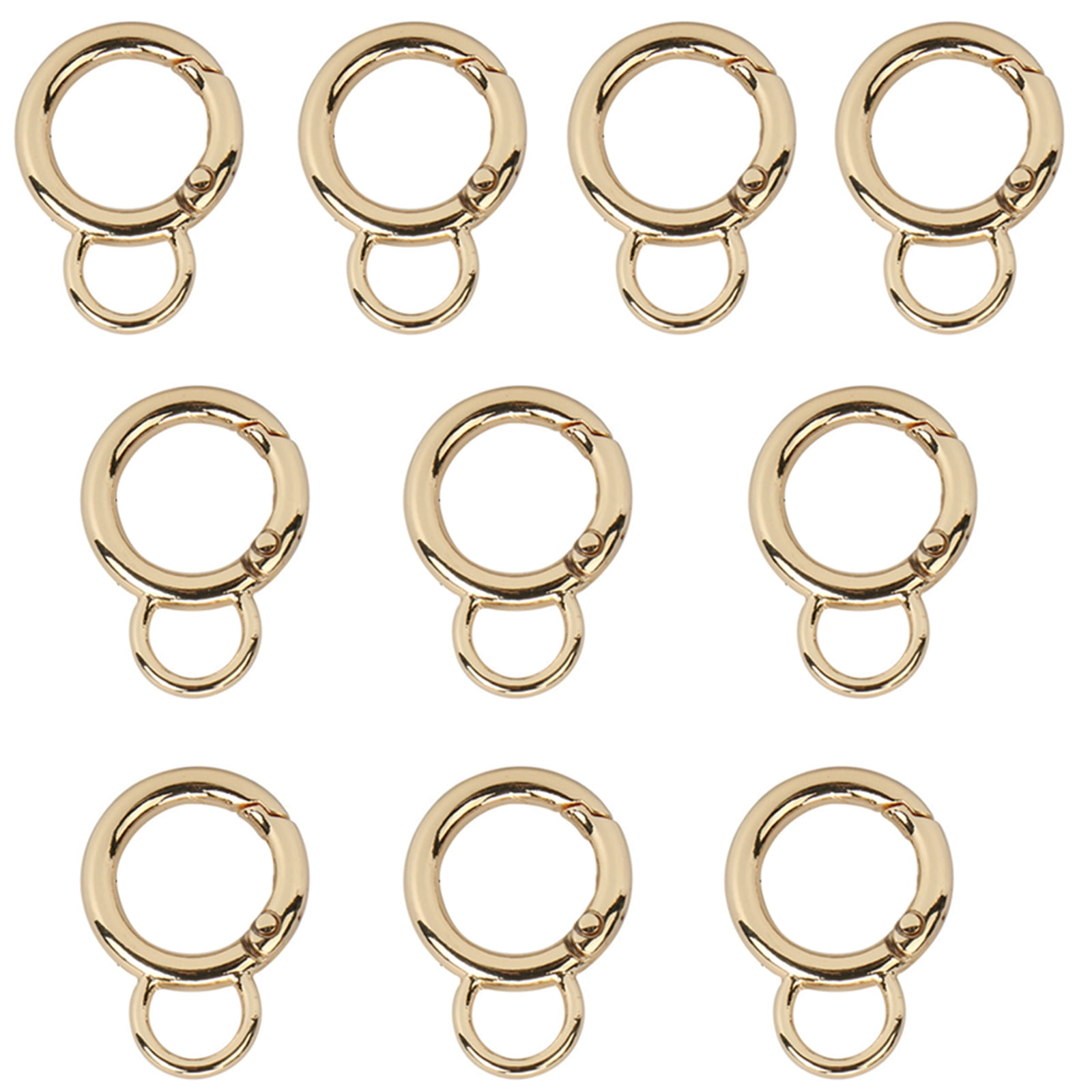 10Pcs Small Carabiner Spring Clip Metal Spring Clip For Bag Purse ...