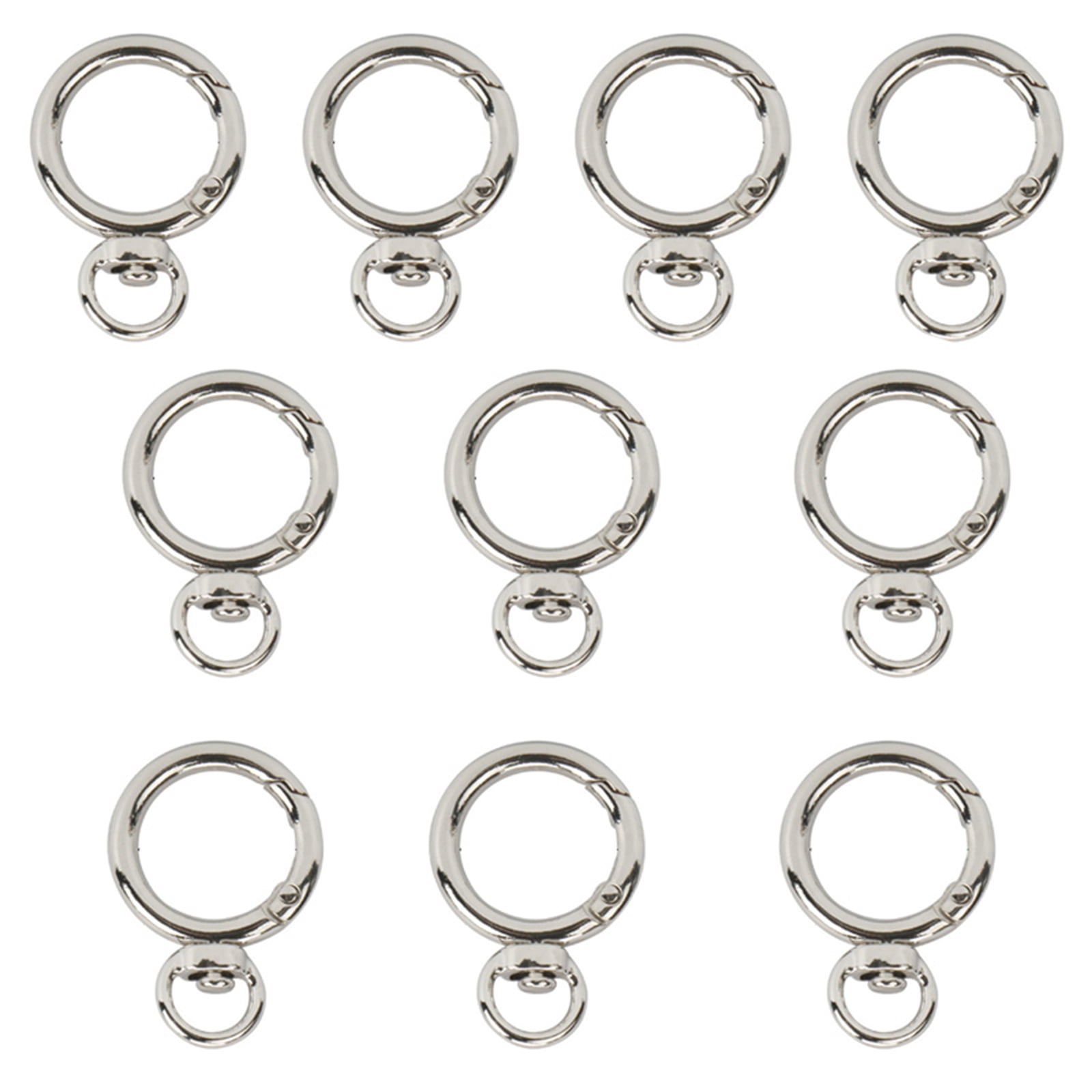 10Pcs Small Carabiner Spring Clip Metal Spring Clip For Bag Purse ...