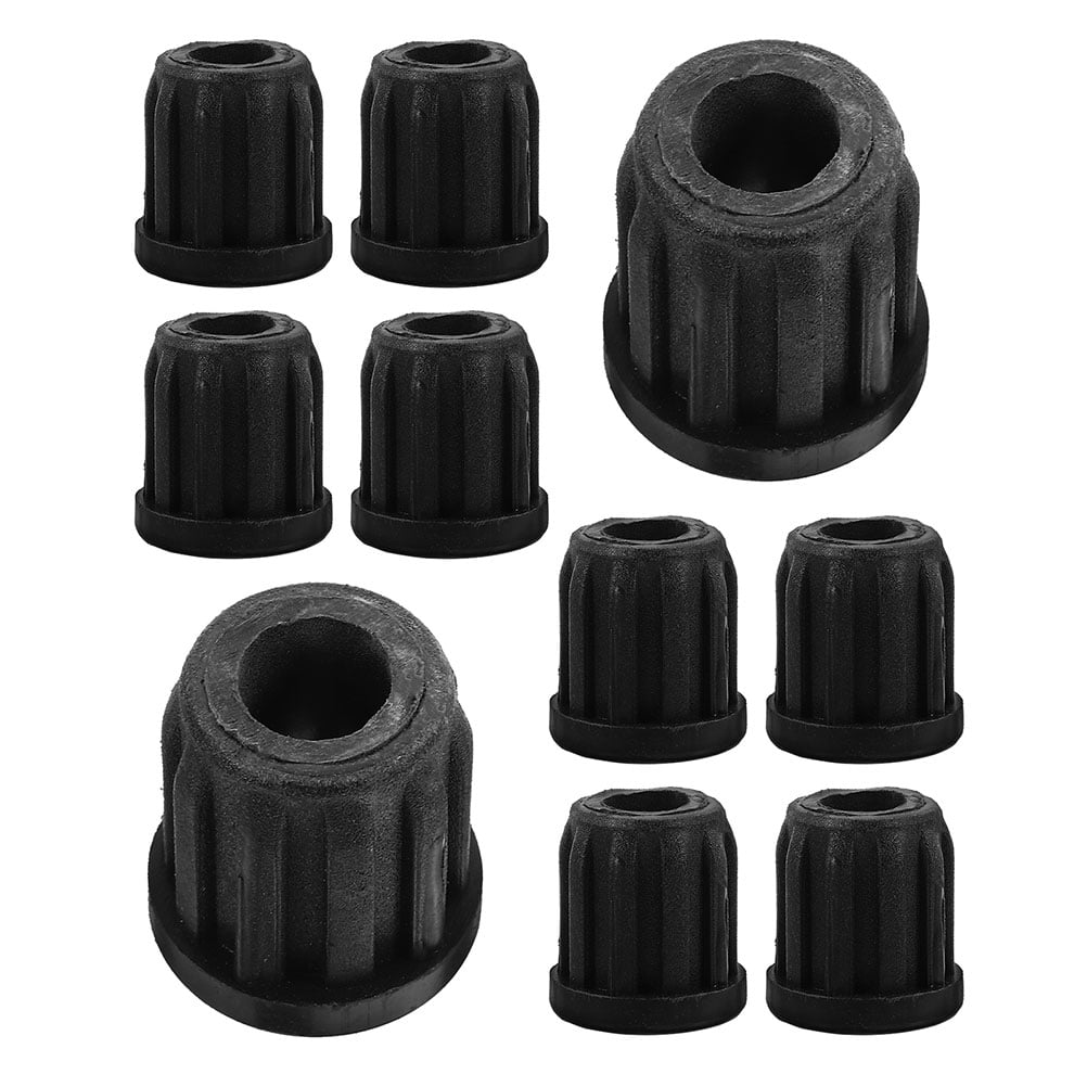10Pcs Caster Socket Sleeve Inserts for Home Use Black Plastic Thick and ...
