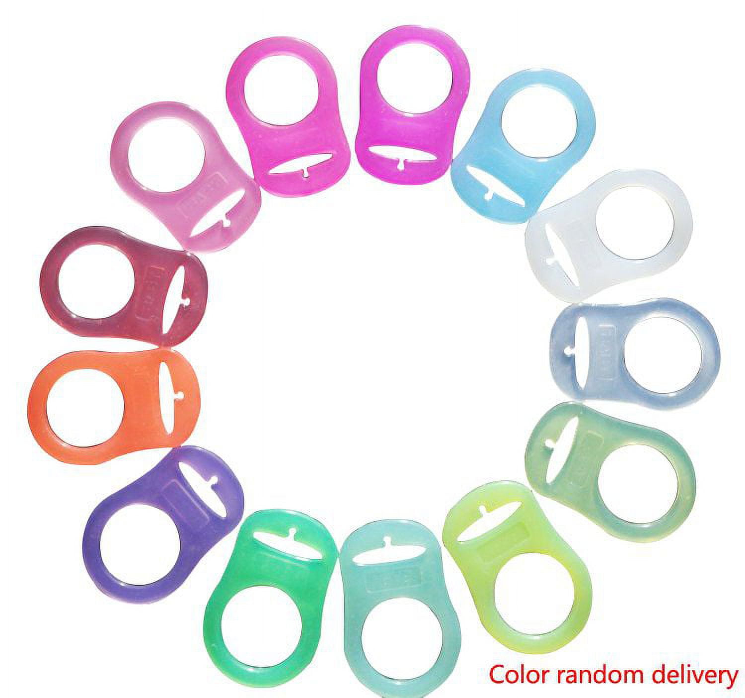 10Pcs Soft DIYOO Baby Pacifier Clips Holders Baby Rings for Baby ...