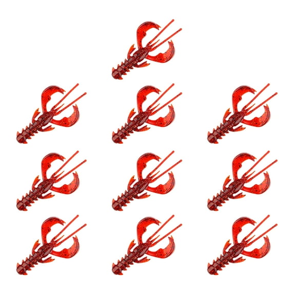 10Pcs Soft Fishing Lures, 6.5cm 3.40g Crawfishes Baits Shrimp ...