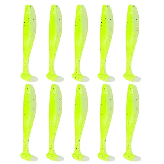 10Pcs Soft Lures Worm Baits Small Fishes Tail Swimbaits Lures Fishing ...