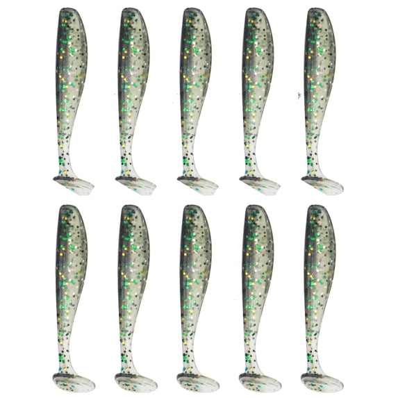 10Pcs Soft Lures Worm Baits Small Fishes Tail Swimbaits Lures Fishing ...