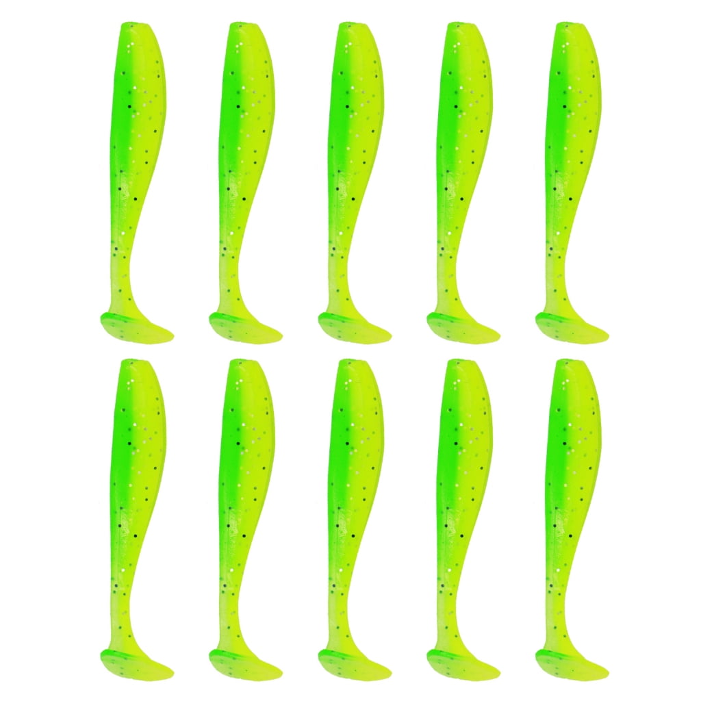 10Pcs Soft Lures Worm Baits Small Fishes Tail Swimbaits Lures Fishing ...