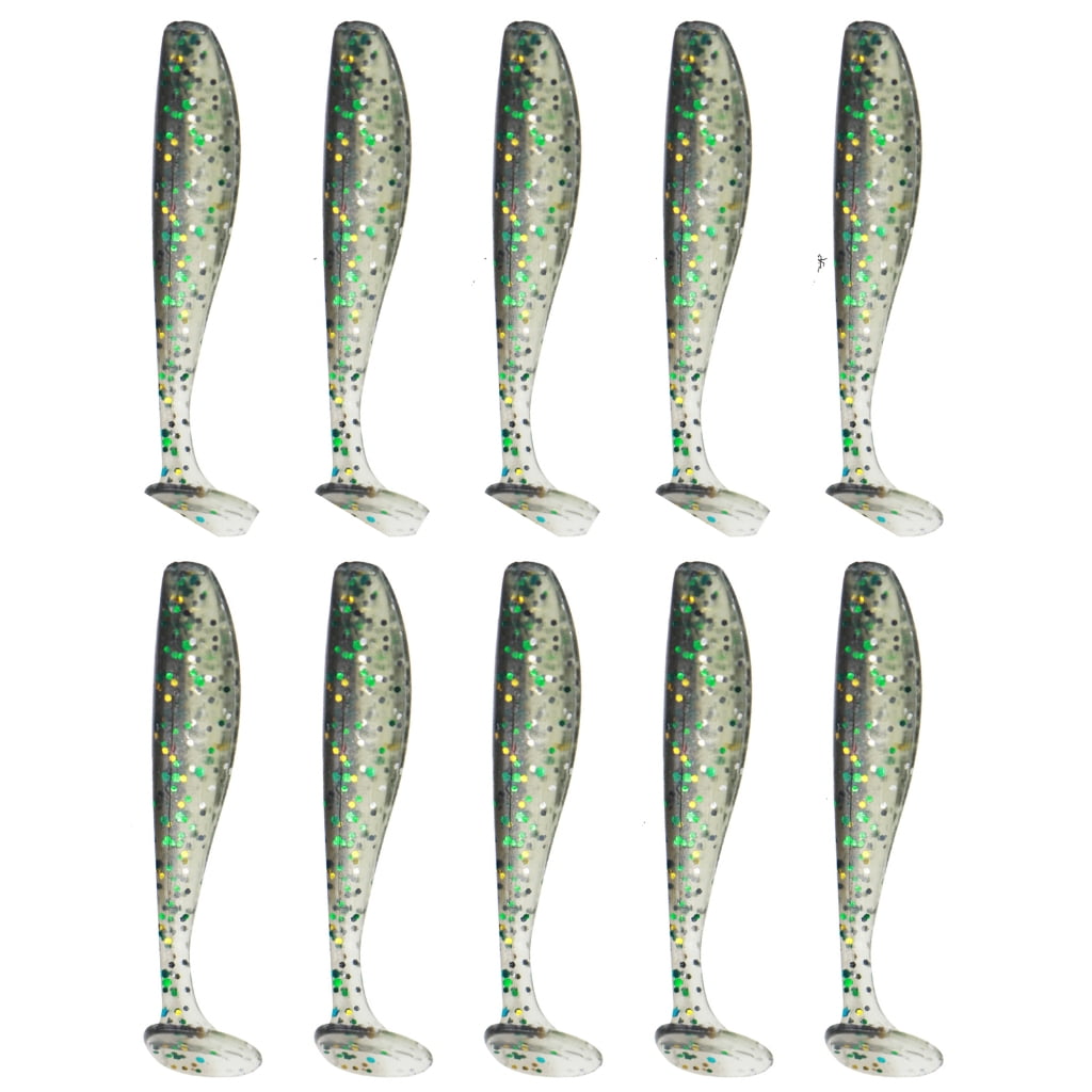 10Pcs Soft Lures Worm Baits Soft Lures Wobbler Small Fishes Tail ...