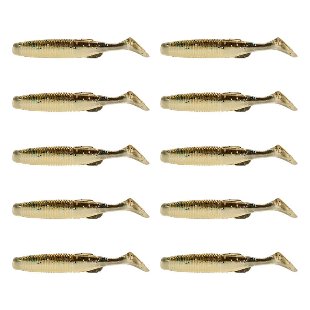 10Pcs Soft Lures Worm Baits Wobbler Competitive T Tail Soft Baits ...