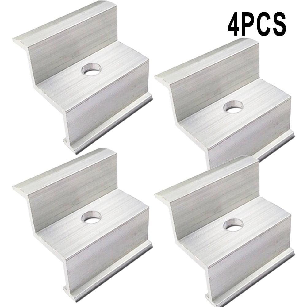 10Pcs Solar Panel End Clamp Pv Photovoltaic Mounting Bracket Aluminum ...
