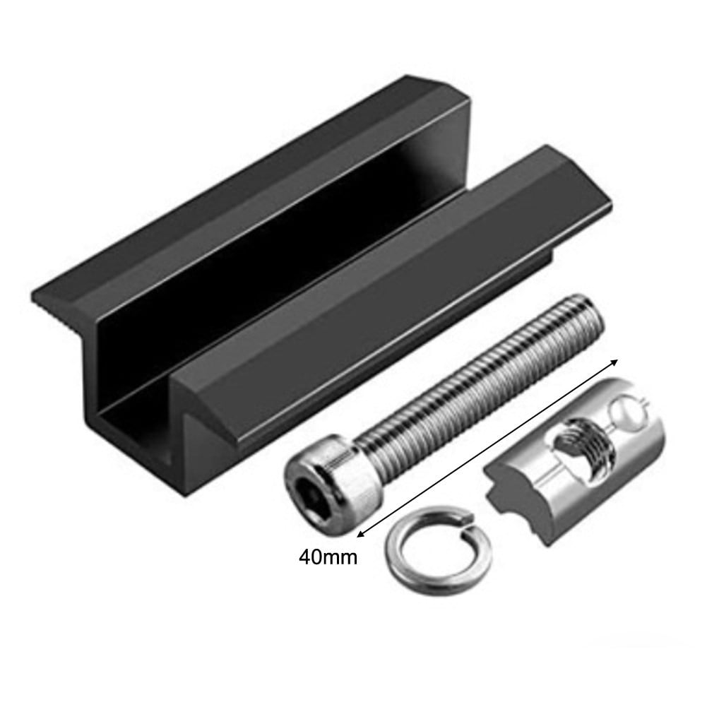 10Pcs Solar Panel Middle Clamp Solar Modules Fixing Bracket Aluminum ...