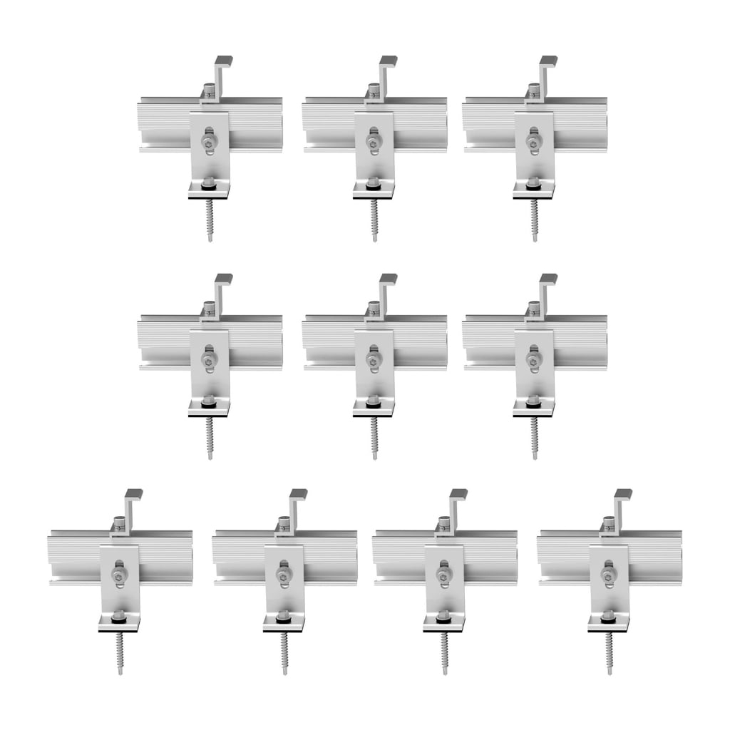 10Pcs Solars Panel Mounting Brackets Set for Flat Roof Pitched Roof ...