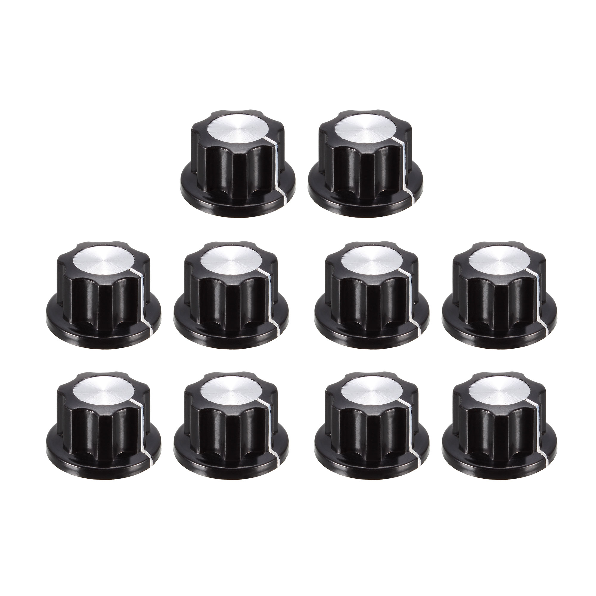 10Pcs Speaker Control Knob Power Amplifier Knob Black 19mm Dia Rotary ...