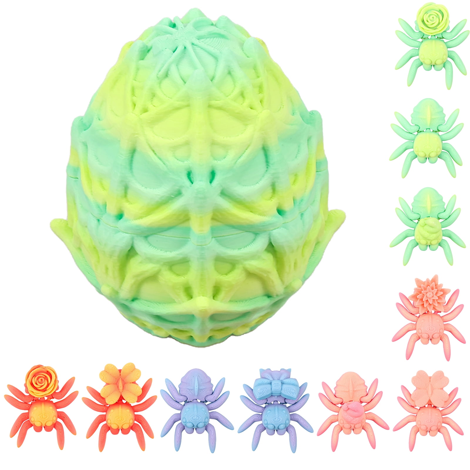 10Pcs Spider 3D Printed PLA 3D Printed Spider 4 Colours 3D Printed ...
