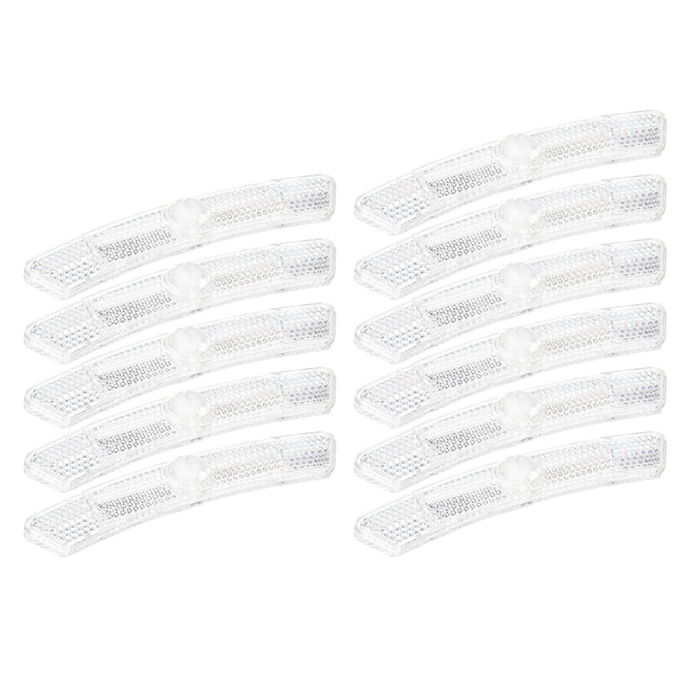 HEALEEP Safety Reflectors For Bicycles White 10Pcs 4.9X0.8X0.4In ...