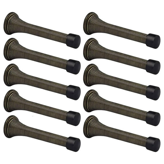10Pcs Spring Door Stoppers with Rubber Bumper Wall Protector Easy to ...