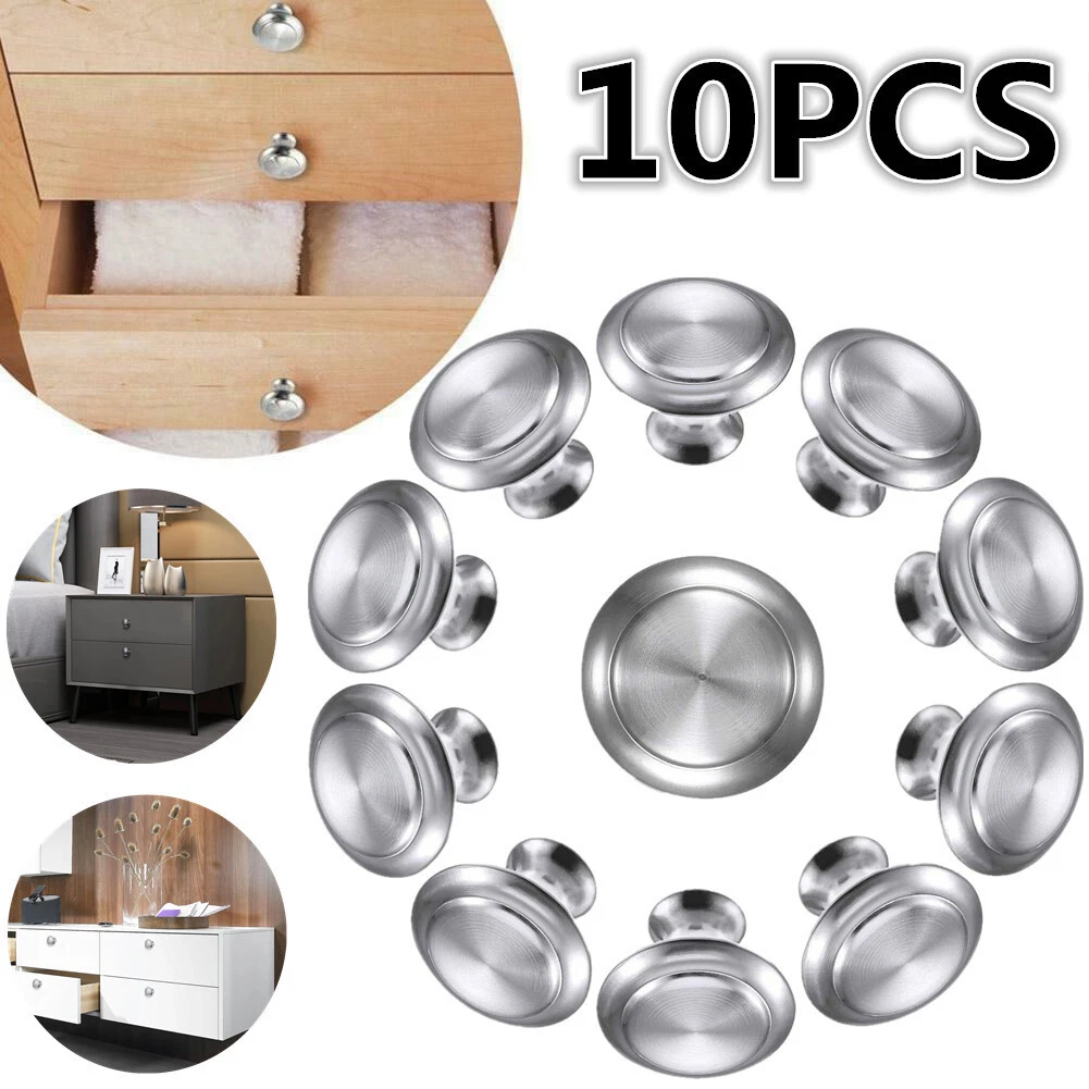 10Pcs Ss Zinc Alloy Mushroom Cabinet Knobs Drawer Pulls Kitchen ...
