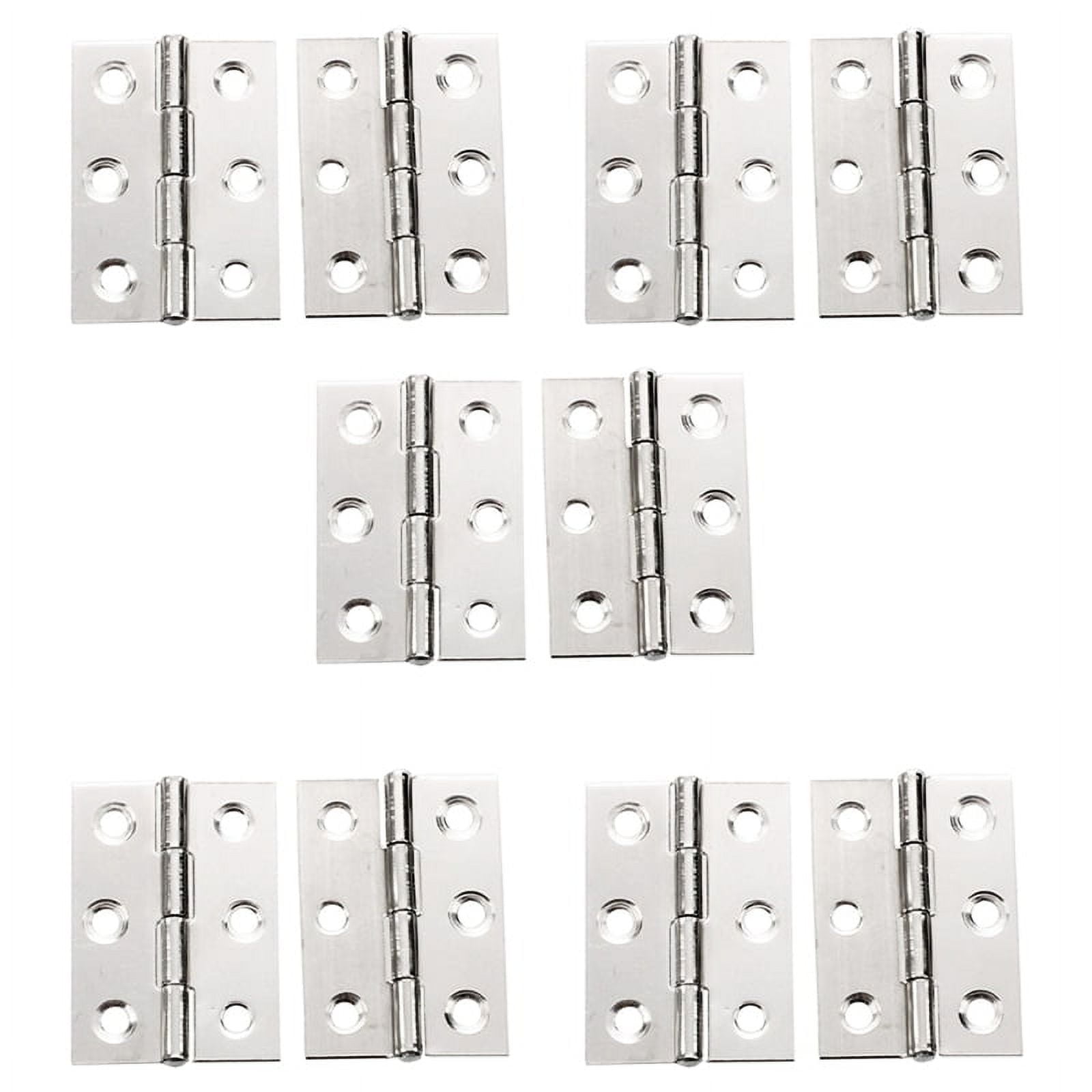 10Pcs Stainless Steel 2 Inch 4.4X3.1cm Cabinet Door Hinges Hardware ...