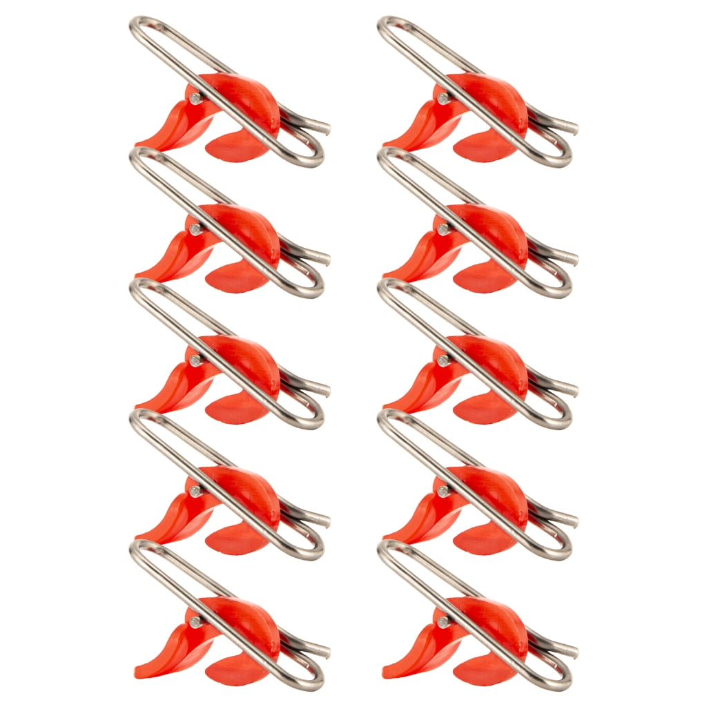 10Pcs Stainless Steel Fishing Impact Baits Clip for Sea Fishing Baits ...