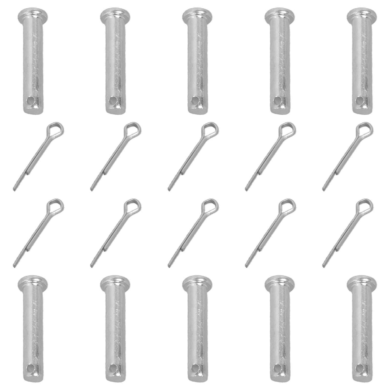10Pcs Stainless Steel Single Hole Clevis Pin Flat heads Hole Shaft ...