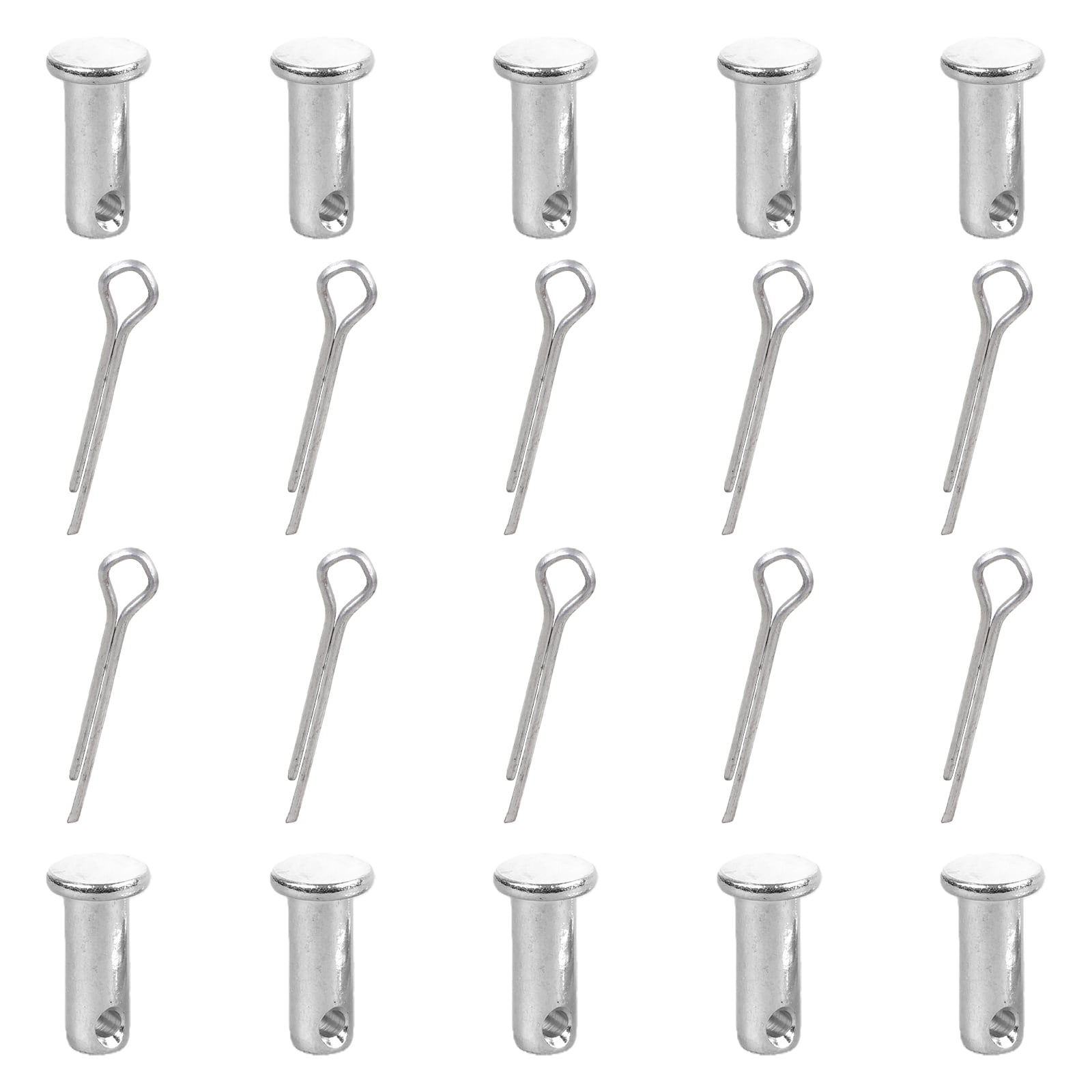10Pcs Stainless Steel Single Hole Clevis Pin Flat heads Hole Shaft ...